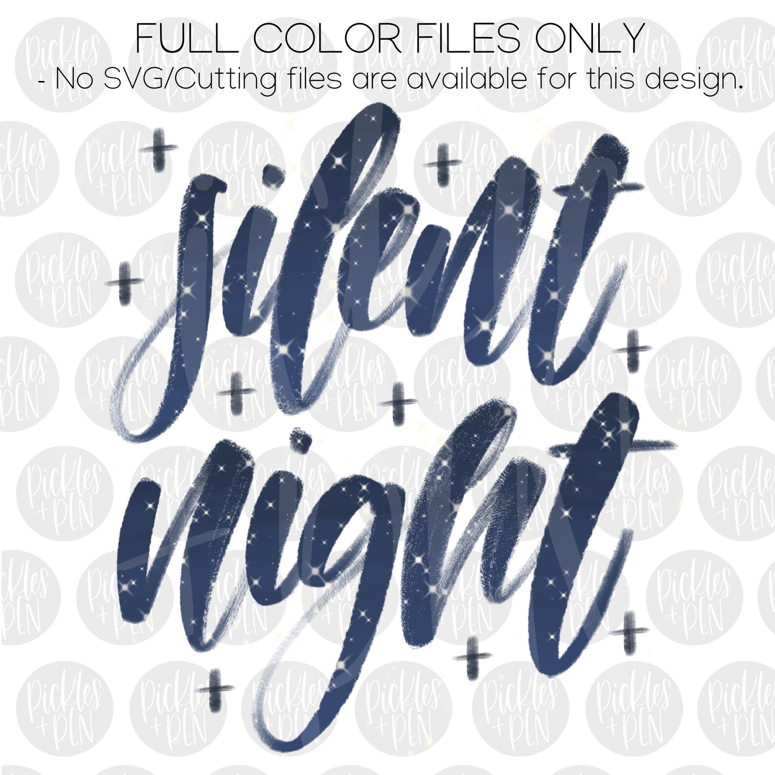 Silent Night Clipart Full Color Png Stars Png - Etsy