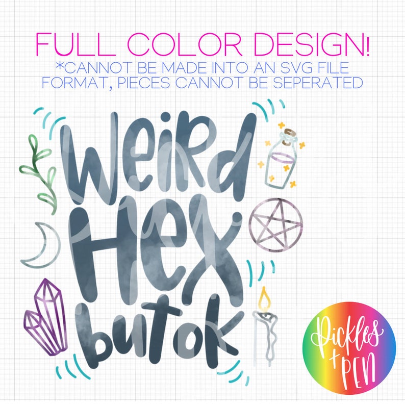 Witchy clipart weird hex but ok hex clipart witch spells | Etsy