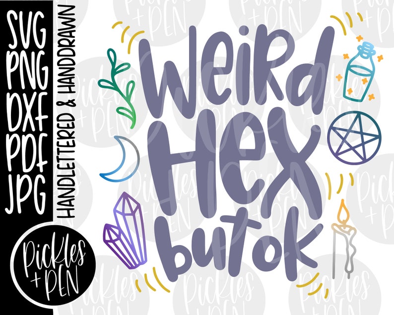 Witchy Clipart Weird Hex but Ok Hex Clipart Witch Spells | Etsy
