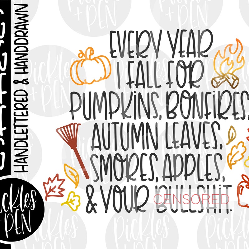 Snarky Fall Svg - Etsy