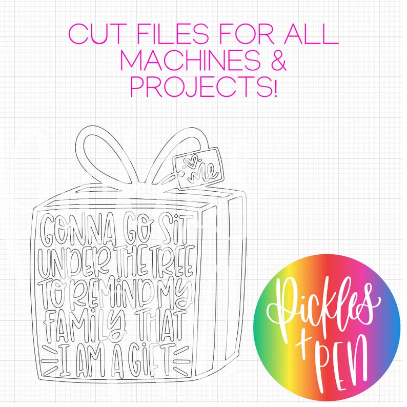 Funny christmas svg i am a gift christmas present | Etsy