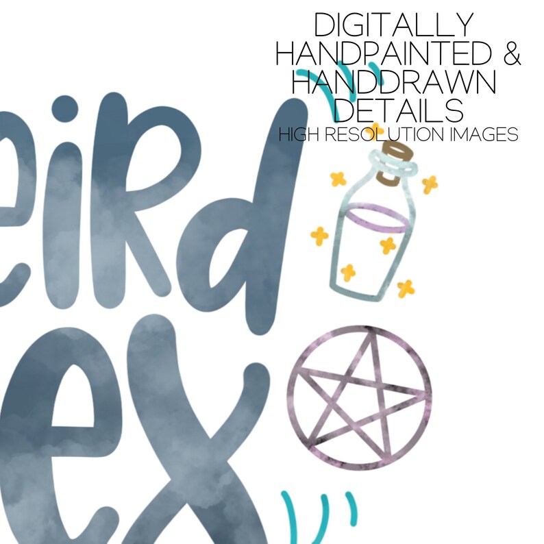 Witchy clipart weird hex but ok hex clipart witch spells | Etsy