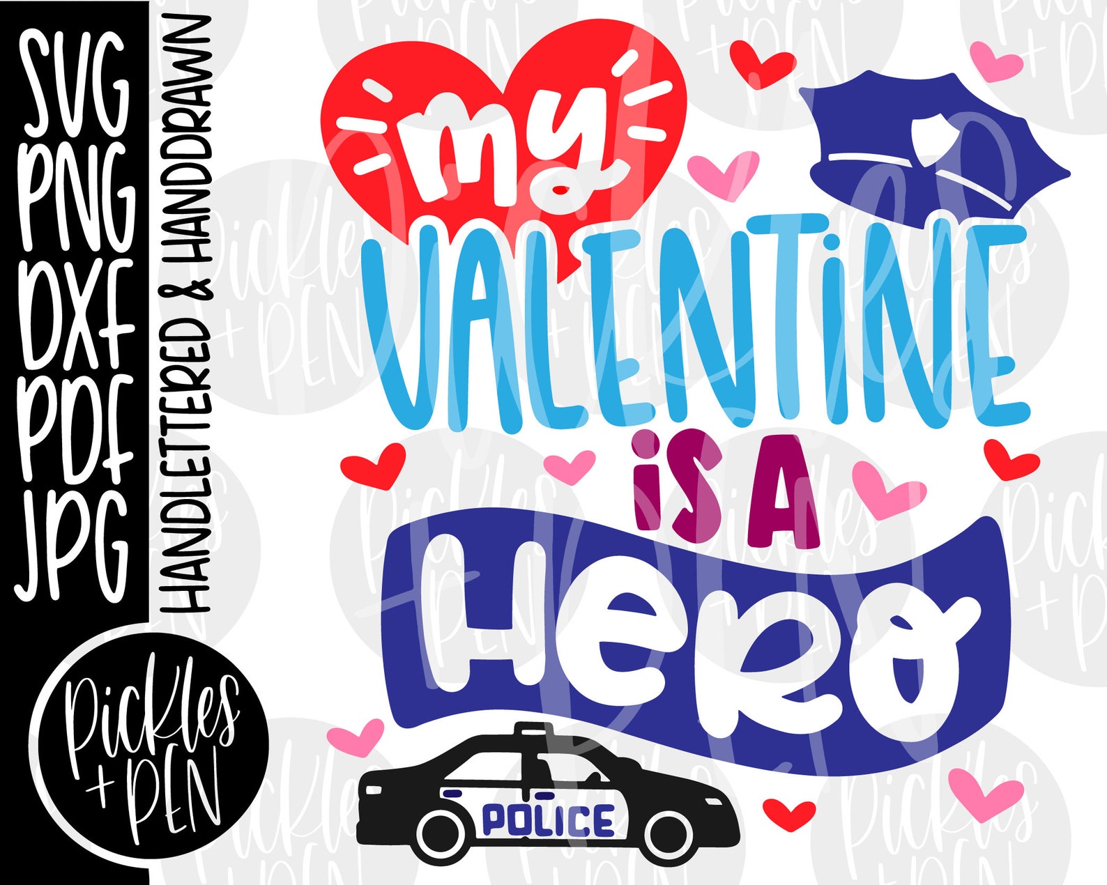 Police Valentine Svg Police Svg Valentine Svg Kids - Etsy