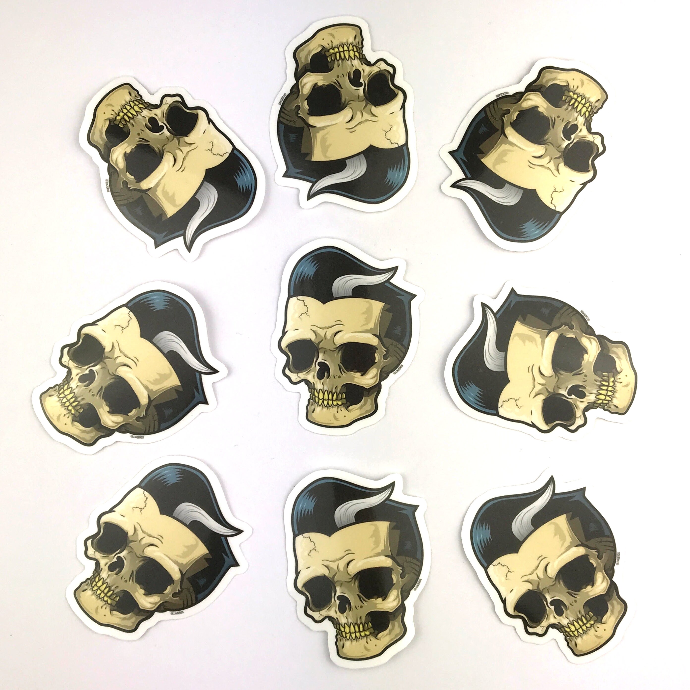 Cute Skull Vinyl Sticker Halloween Sticker Skull Gloss - Etsy Australia