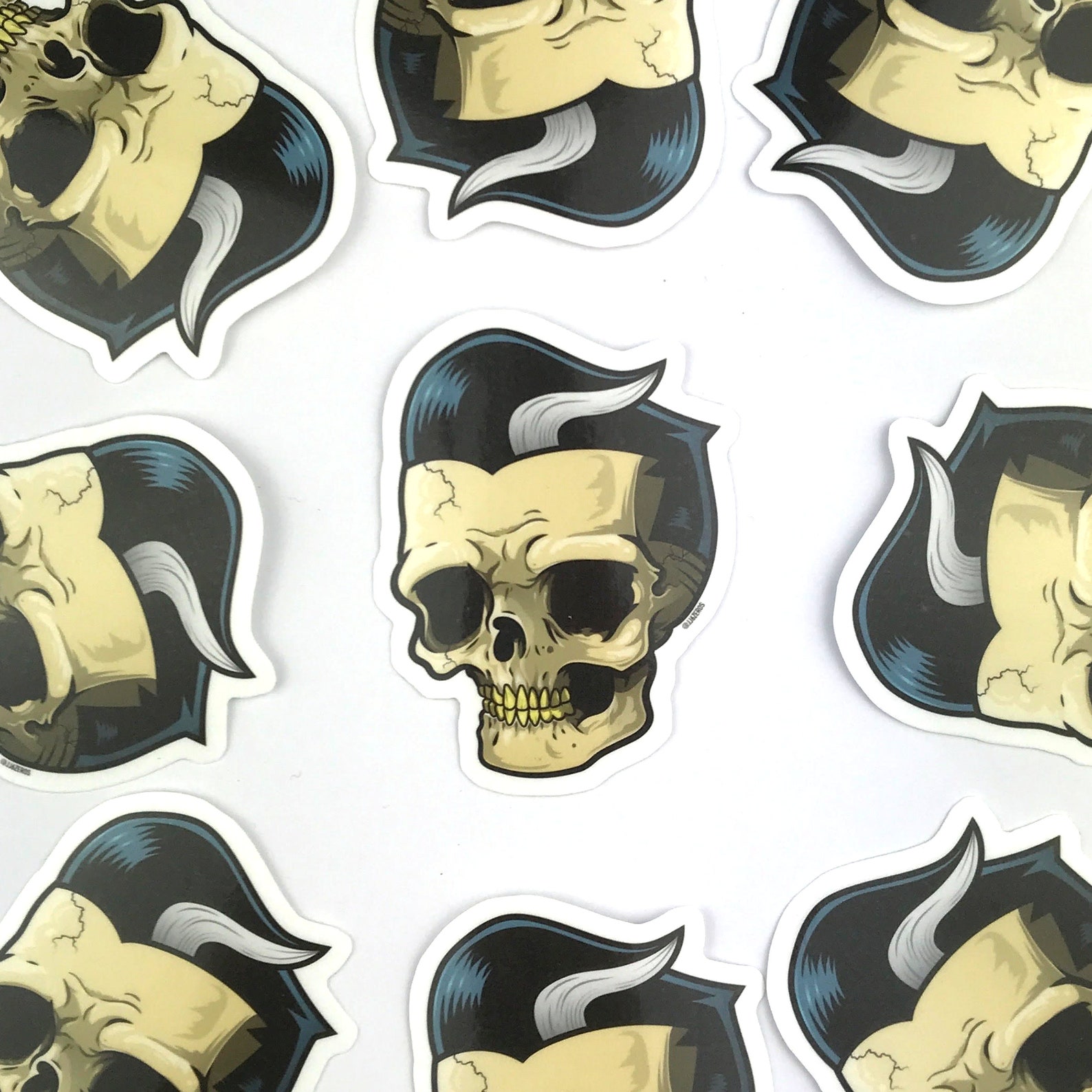 Cute Skull Vinyl Sticker Halloween Sticker Skull Gloss - Etsy Australia