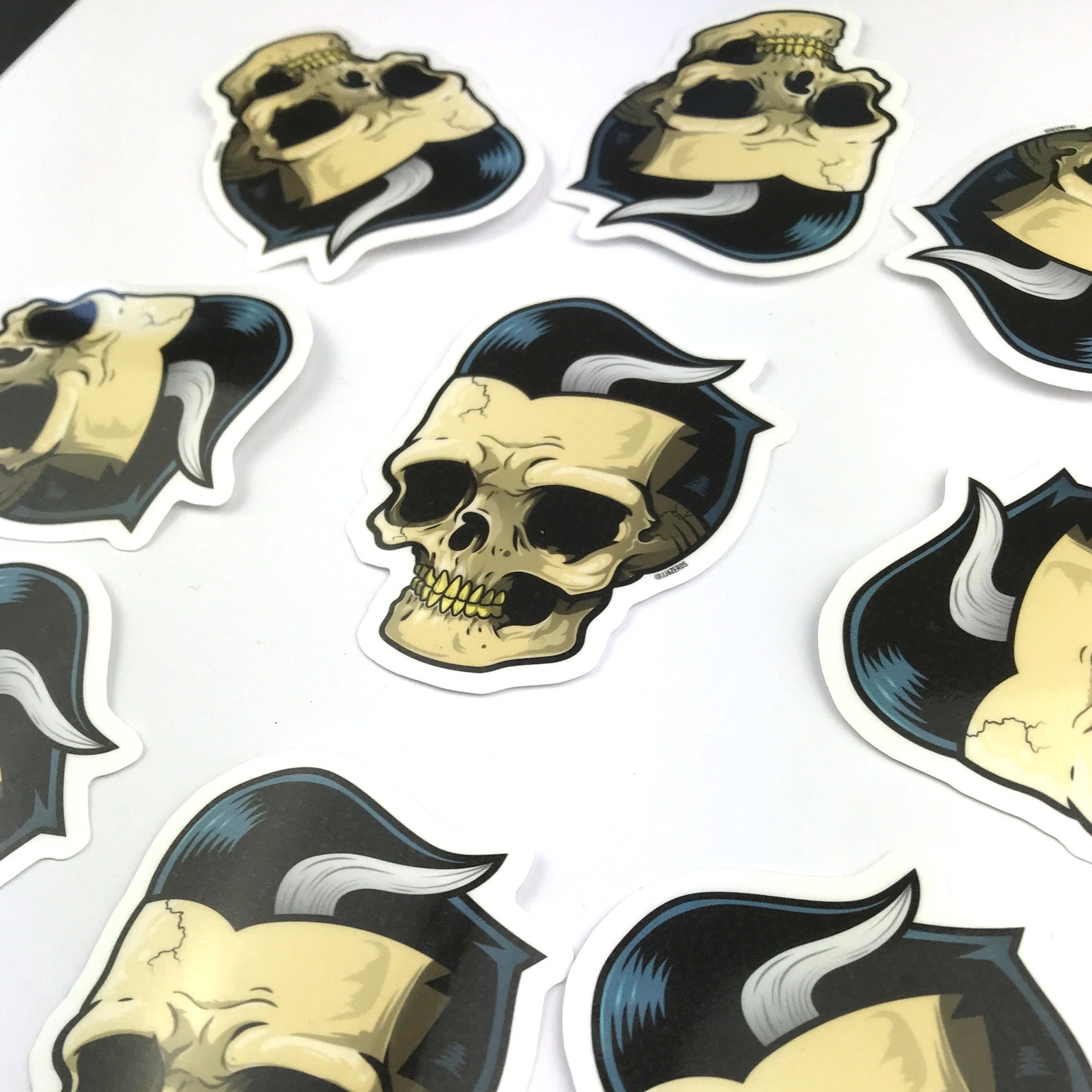 Cute Skull Vinyl Sticker Halloween Sticker Skull Gloss - Etsy Australia