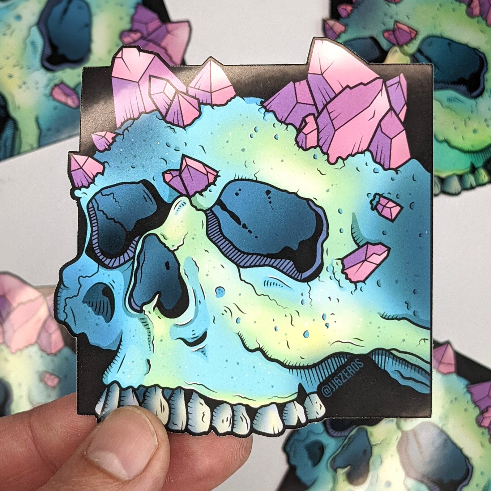 Crystal Skull Vinyl Sticker Skull Sticker Gloss Matte - Etsy Australia