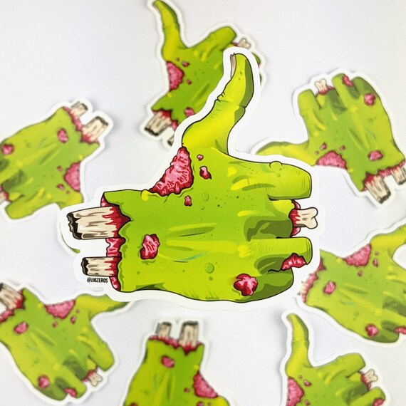 Thumbs up Zombie Hand Sign Vinyl Sticker Gloss Sticker - Etsy