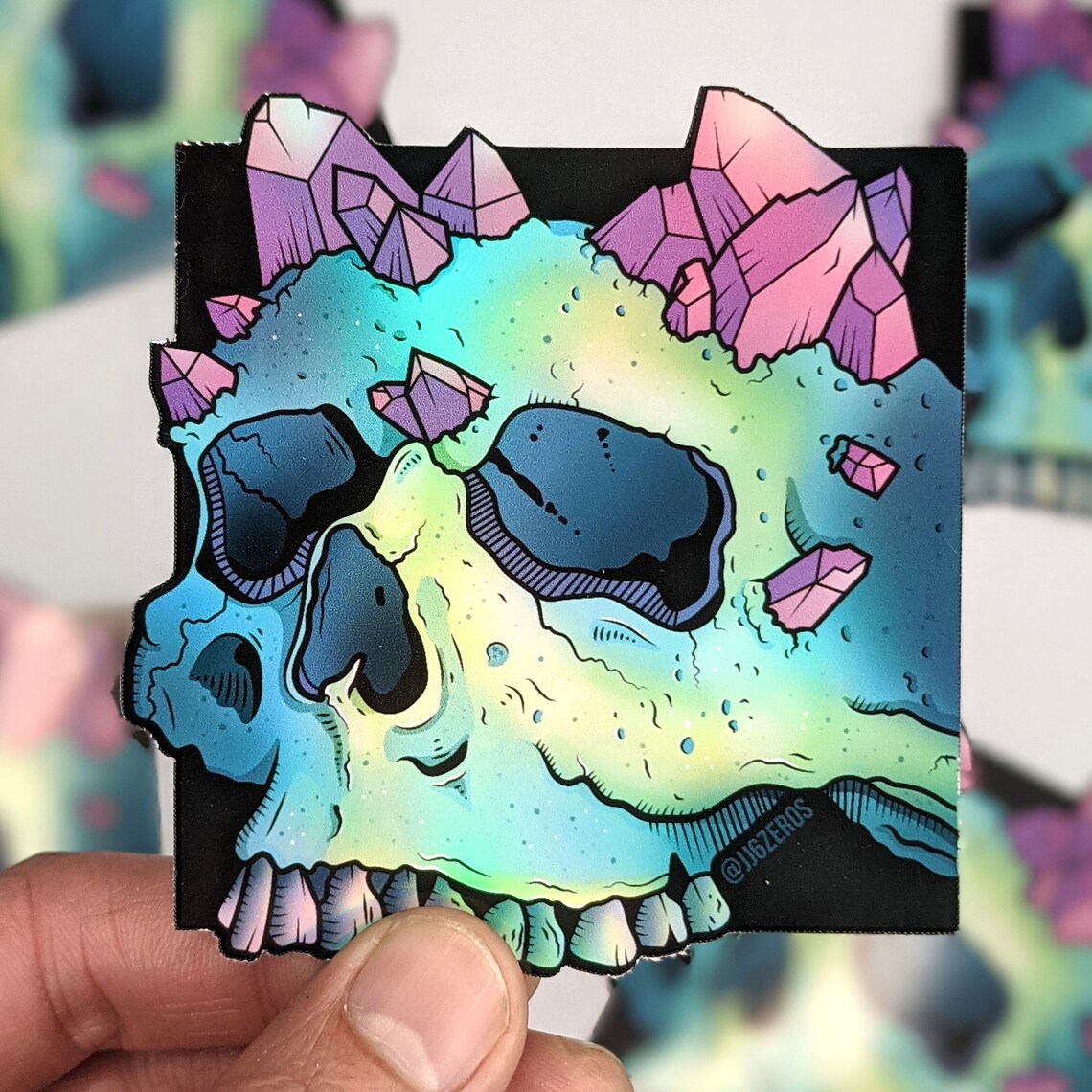 Crystal Skull Vinyl Sticker Skull Sticker Gloss Matte - Etsy Australia