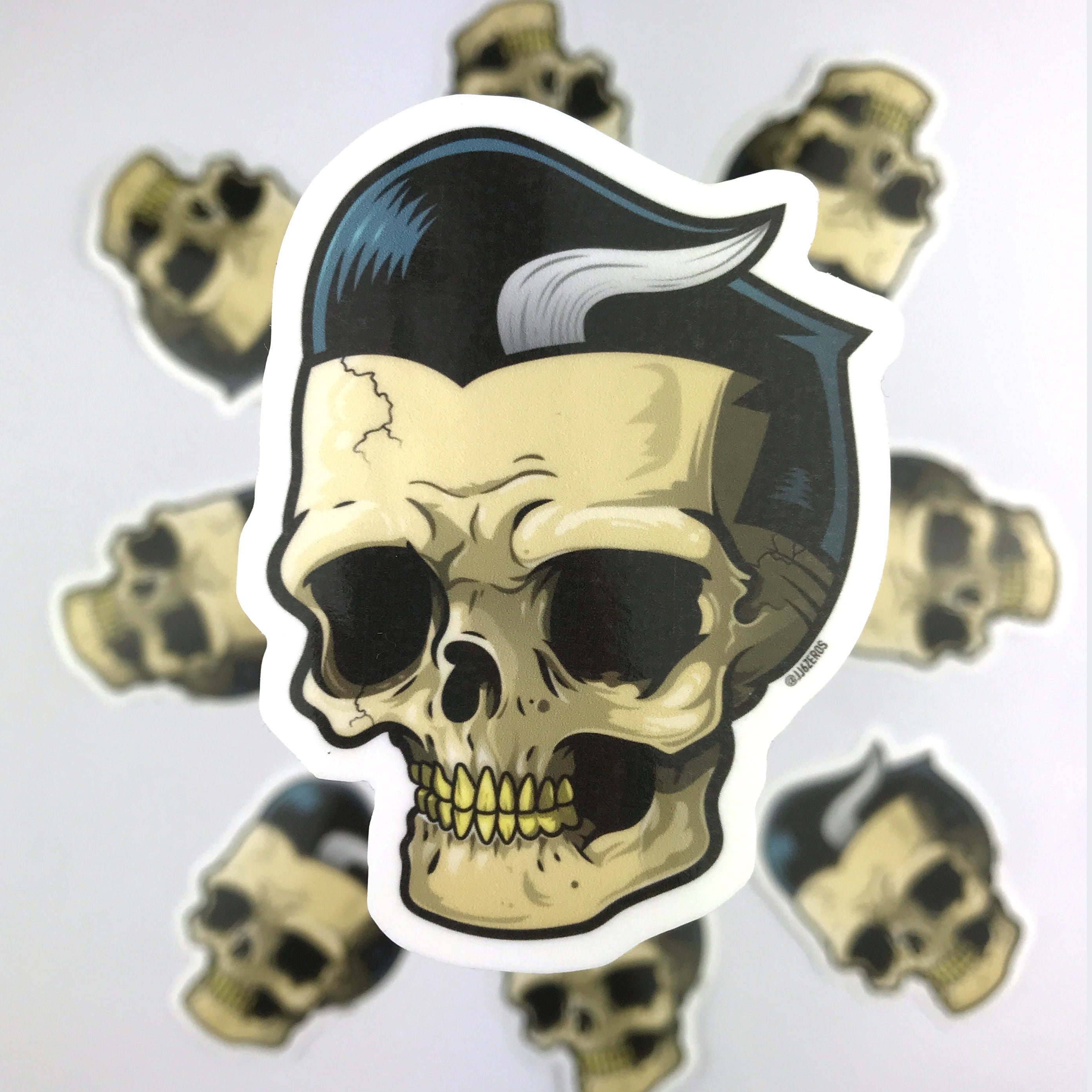 Cute Skull Vinyl Sticker Halloween Sticker Skull Gloss - Etsy Australia