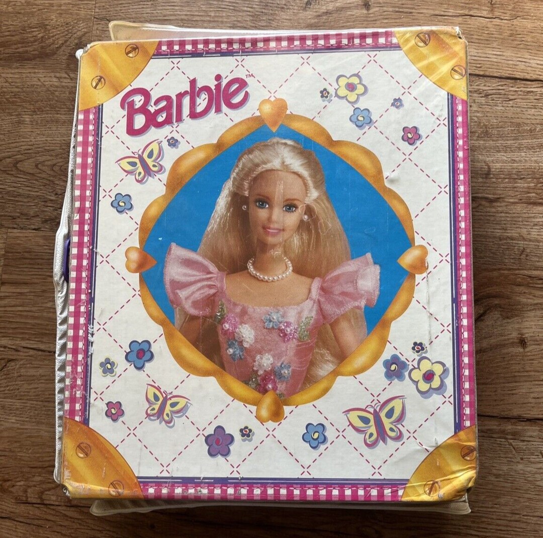 Barbie Doll Fashion Trunk Doll Carrying Case 1997 by Tara Toy Corp Pink ...