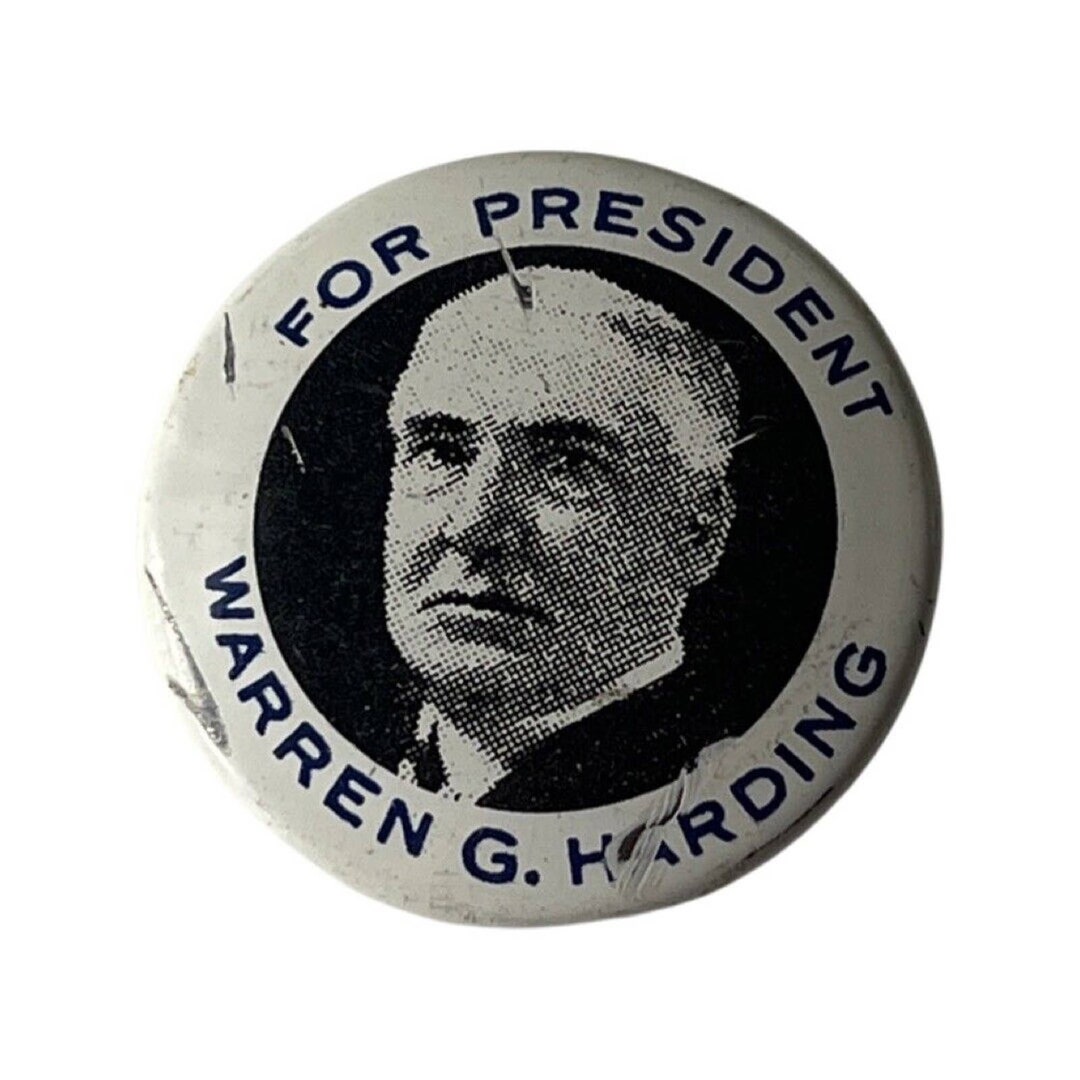 Warren G Harding for President Campaign Button Pinback Kleenex 1968 ...