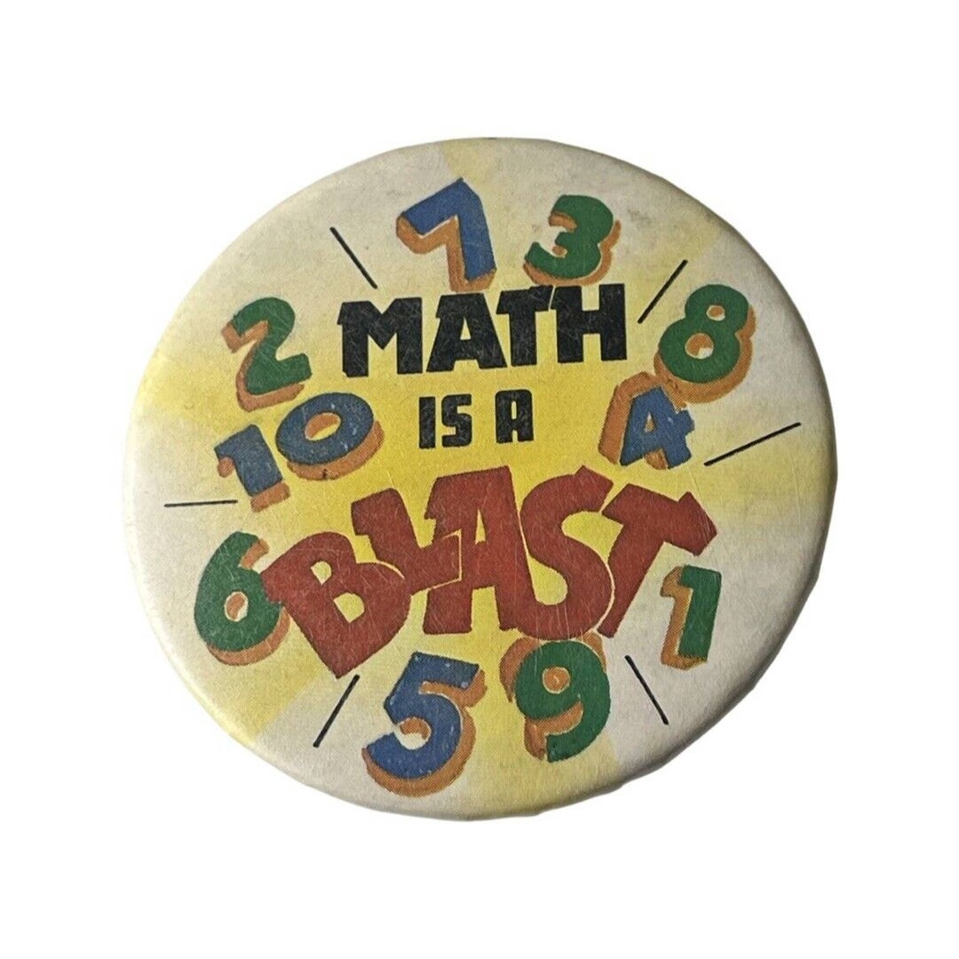 Vintage Math is a Blast Student Pin Pinback School Award Arithmetic - Etsy