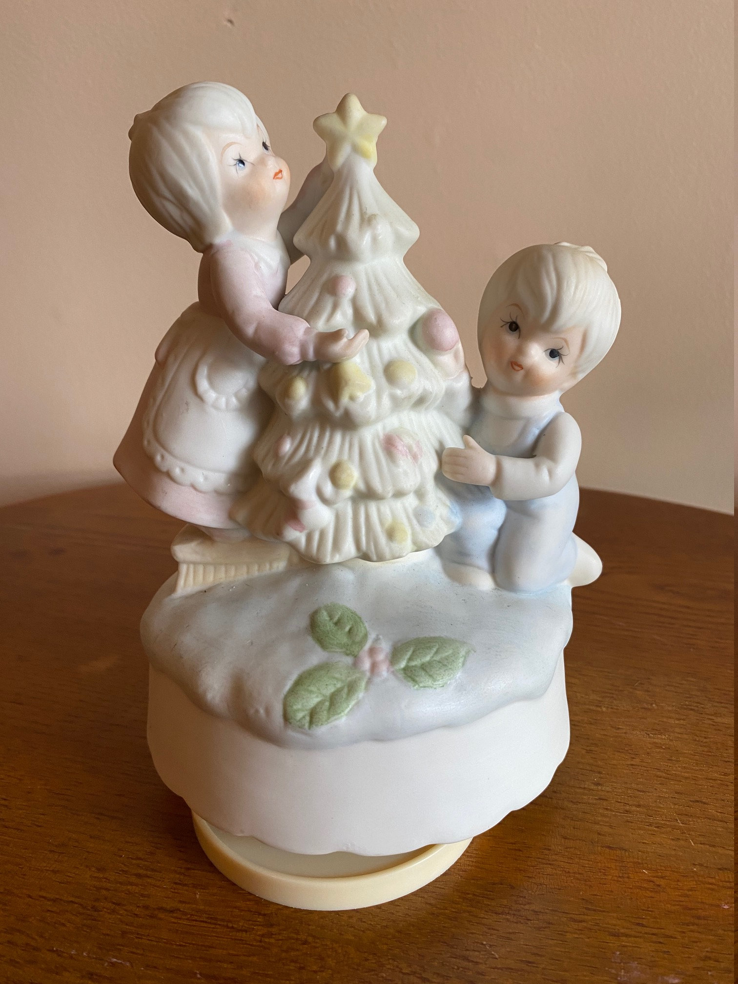 Vintage Ceramic Music Box With Children Decorating the - Etsy