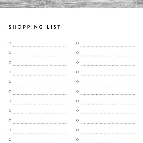 Printable Minimalist Shopping List Grocery List Checklist | Etsy