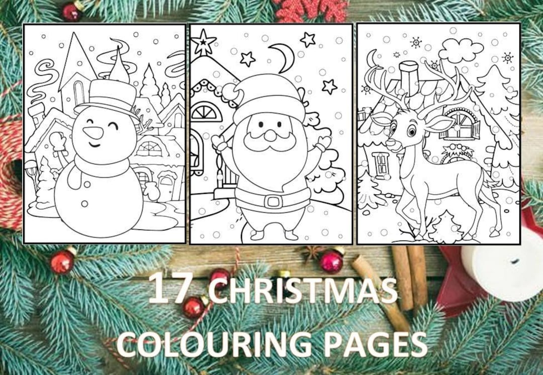 Christmas Colouring Book, Christmas Colouring Pages, Kids Christmas ...