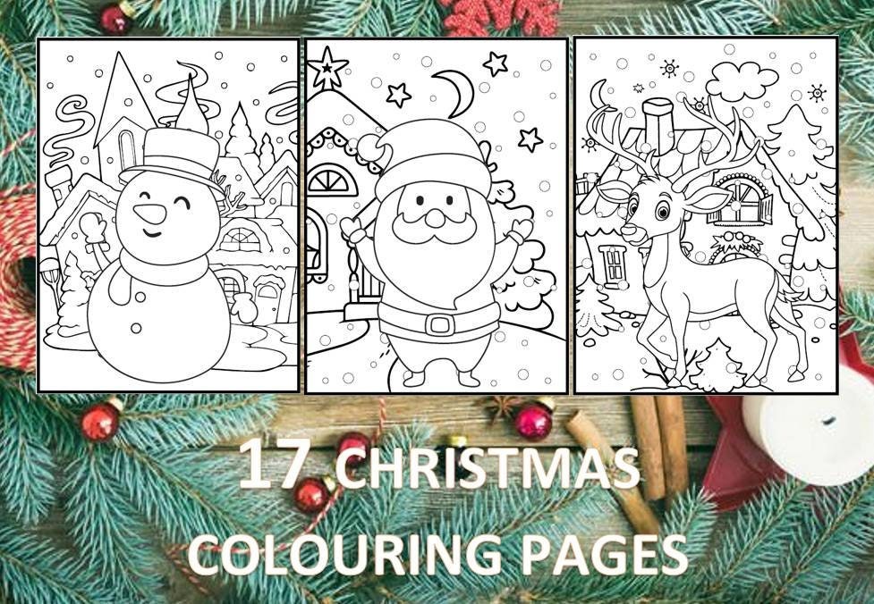 Christmas Colouring Book, Christmas Colouring Pages, Kids Christmas ...