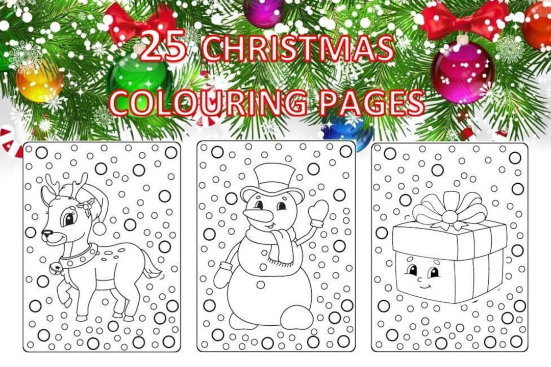 Christmas Colouring Book, Christmas Colouring Pages, Kids Christmas ...