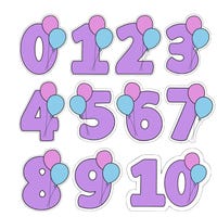 Balloon Numbers Royal Icing Transfer Sheets Printable Numbers Royal ...
