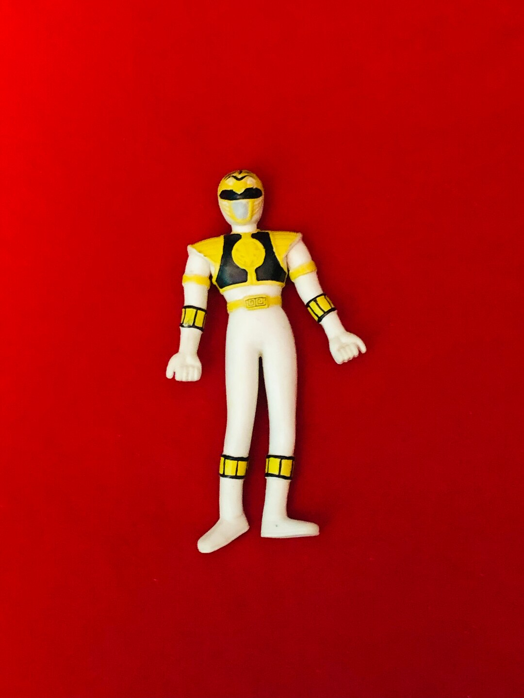1994 Vintage Power Rangers White Ranger! Rubber Bendable 5” Mighty ...