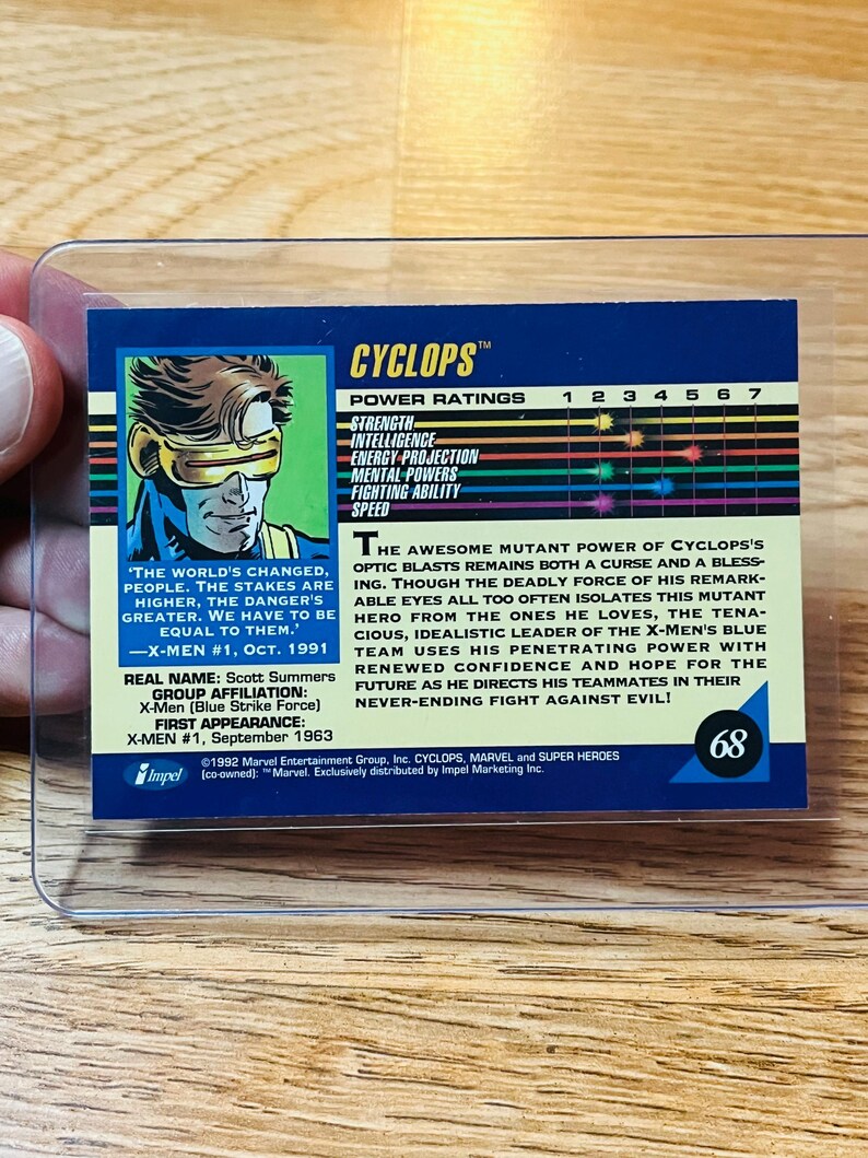 1992 Cyclops Series III Super Trading Card #68 (EXC) Vintage Super ...