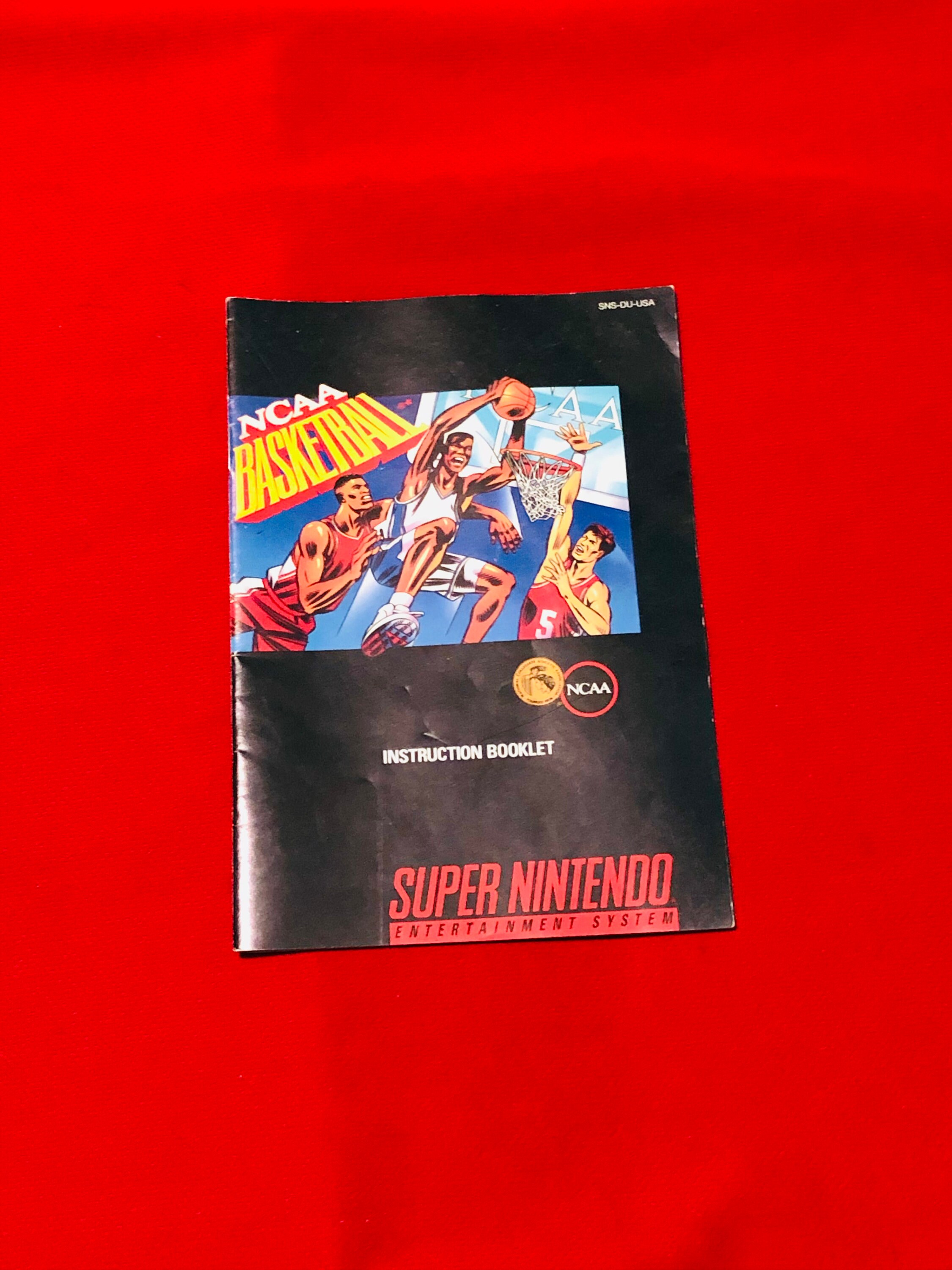 1992 NCAA Basketball Book Original (SNES) Super Nintendo Instructions ...