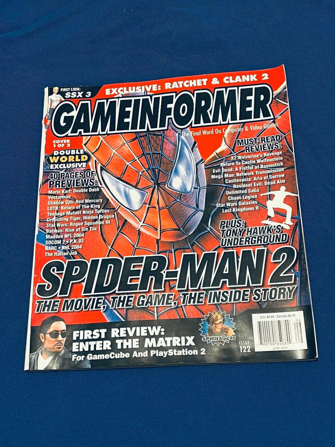 Game Informer Spider-man 2 Official June 2003 #122 Issue Playstation 2 ...