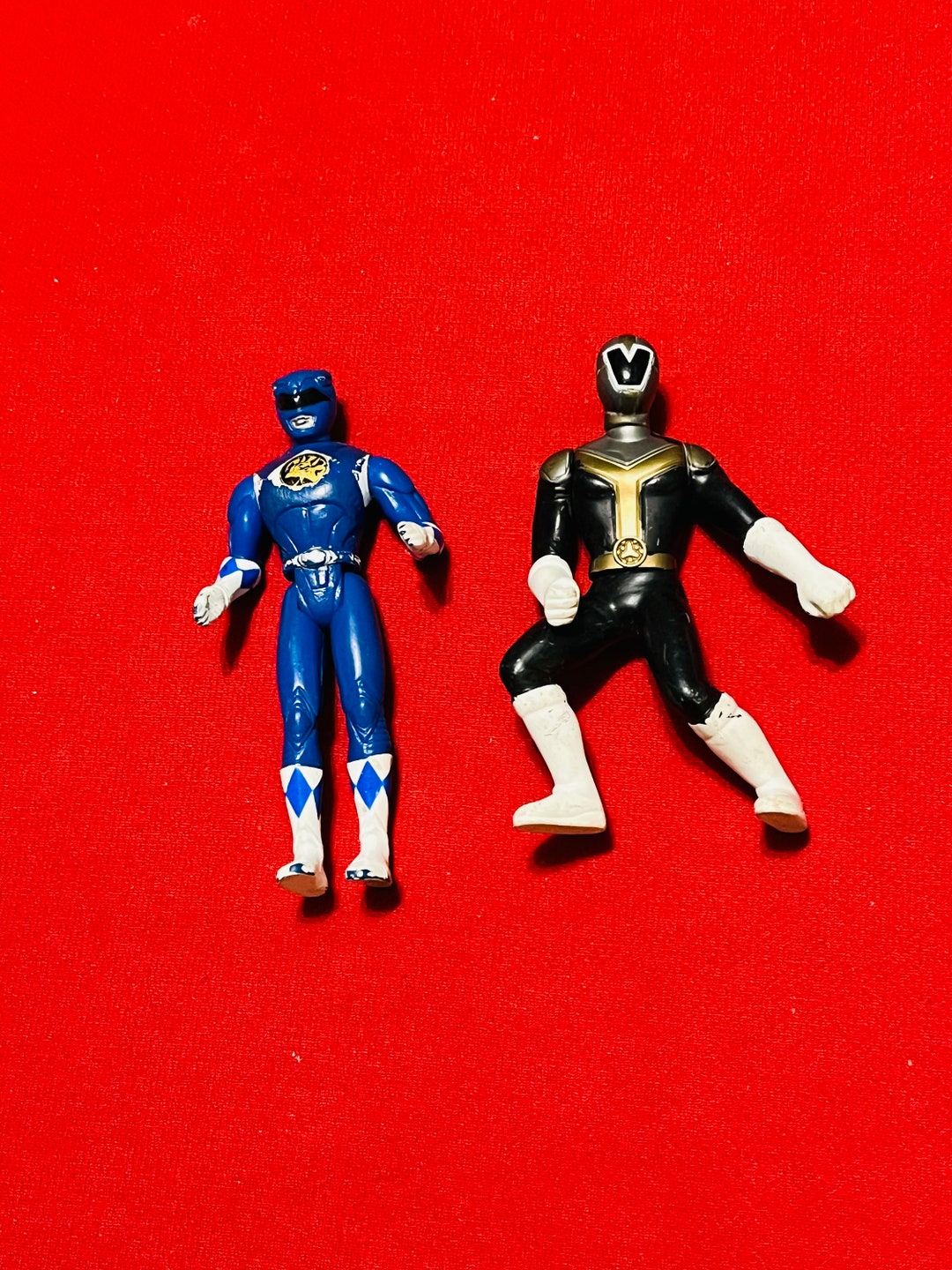 Vintage Mini Power Rangers 4” Lot 2 Power Rangers Action Figures Blue ...