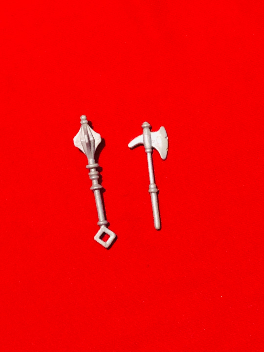 Vintage (MOTU) Grey Weapons,masters of the Universe, Ax + Mace 2 Parts ...