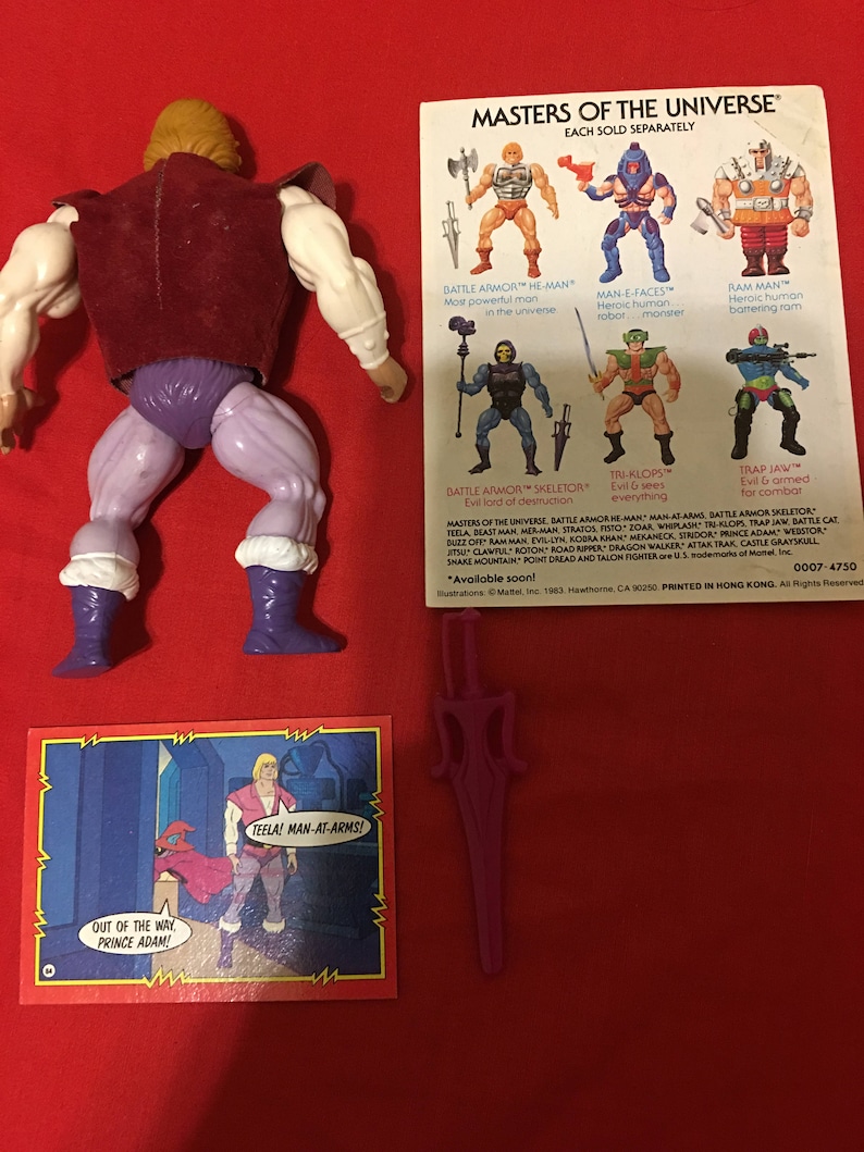 1980s Rare! He-man MOTU Vintage Prince Adam Masters of the Universe He ...