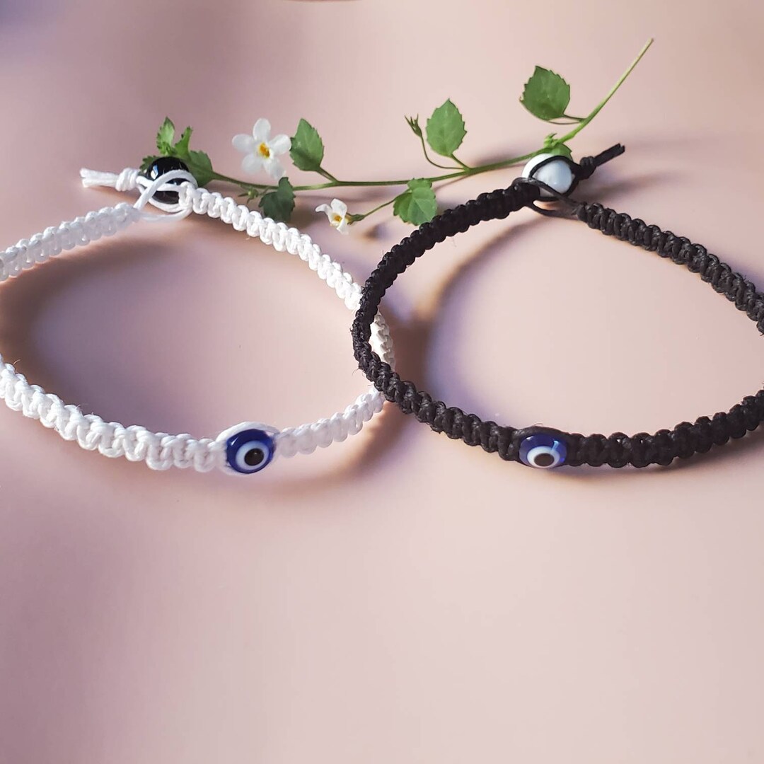 Evil Eye Protection Thin Hemp Bracelet Hemp Anklet Hemp Jewelry Macrame ...