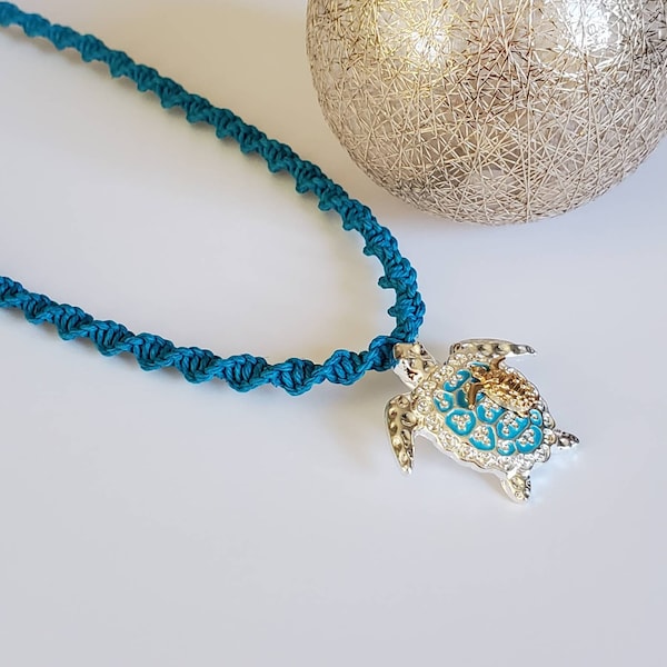 Turtle Hemp Necklace - Etsy