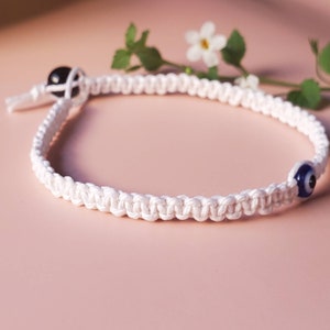 Evil Eye Protection Thin Hemp Bracelet Hemp Anklet Hemp Jewelry Macrame ...