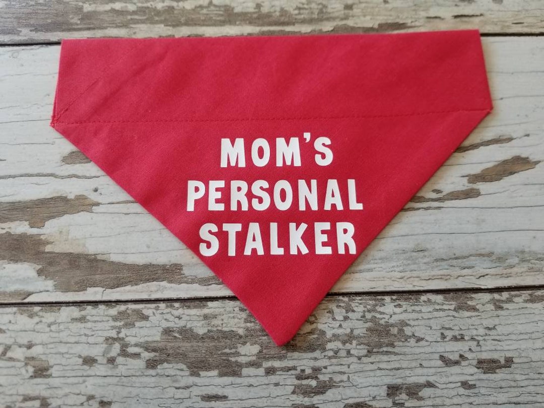 Funny Dog Bandana, Mom's Personal Stalker, Slides on Over the Collar ...