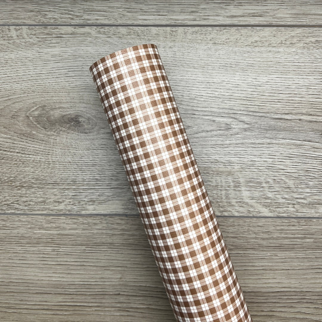 Apple Picking Plaid Brown Custom Faux Leather - Etsy