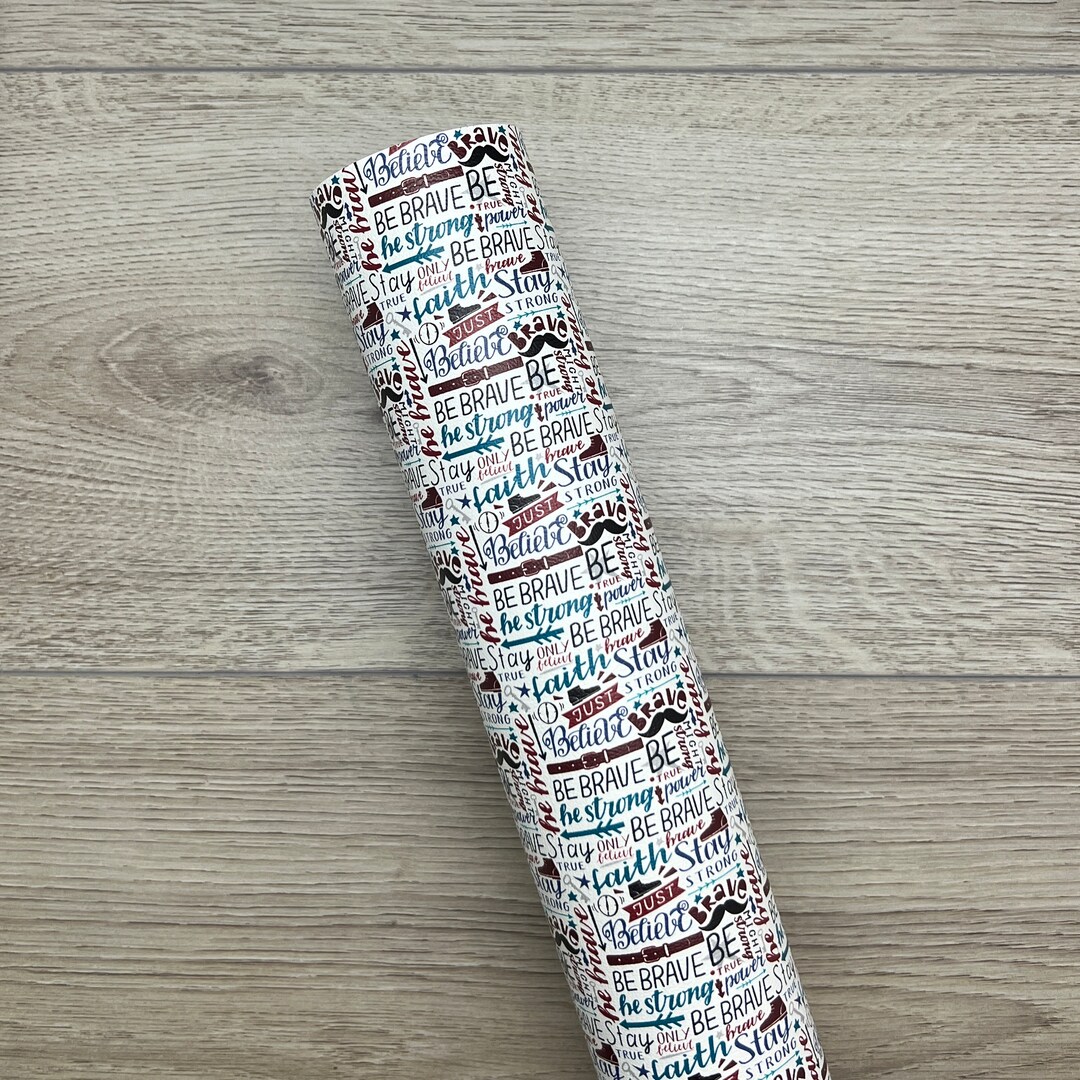 Brave Christian Word Sheet Custom Faux Leather - Etsy