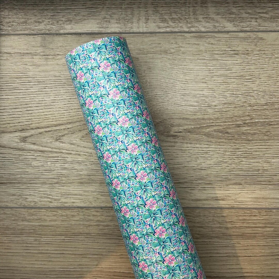 Preppy Bows Teal Custom Faux Leather - Etsy