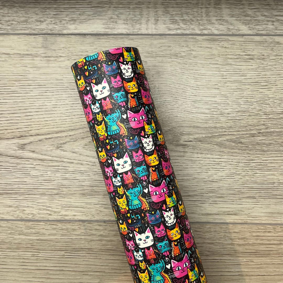 Graffiti Cats Custom Faux Leather - Etsy