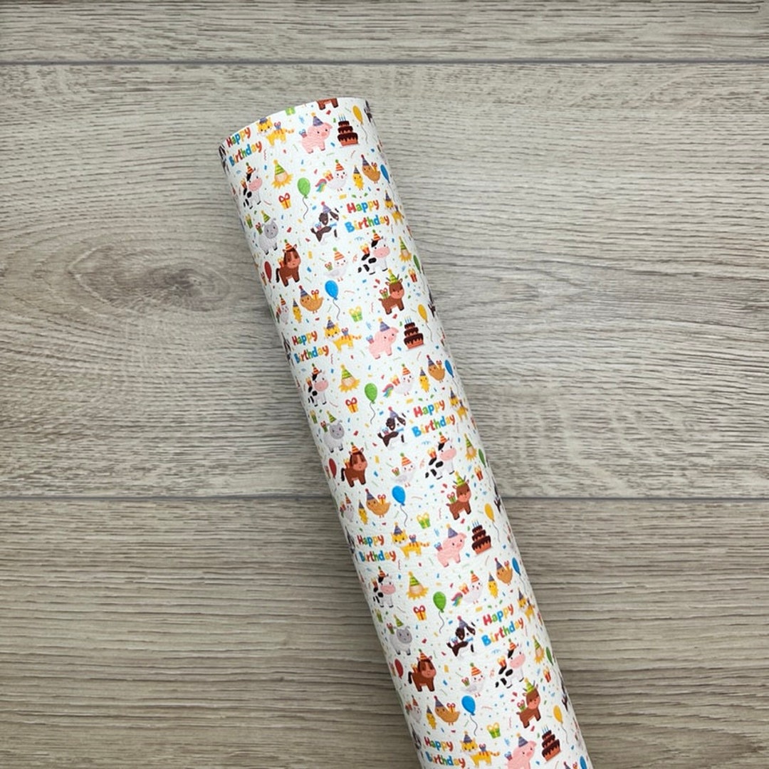 Happy Birthday Animals Custom Faux Leather - Etsy