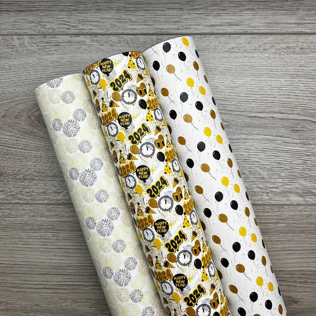 Gold New Years Party 2024 Set Custom Faux Leather - Etsy