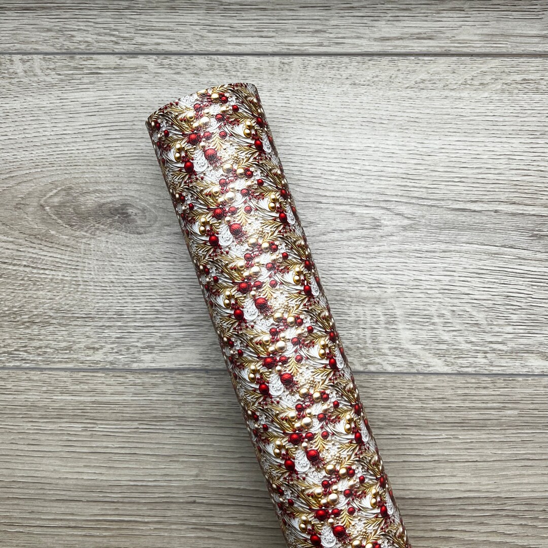 Red and Gold Quilling Custom Faux Leather - Etsy