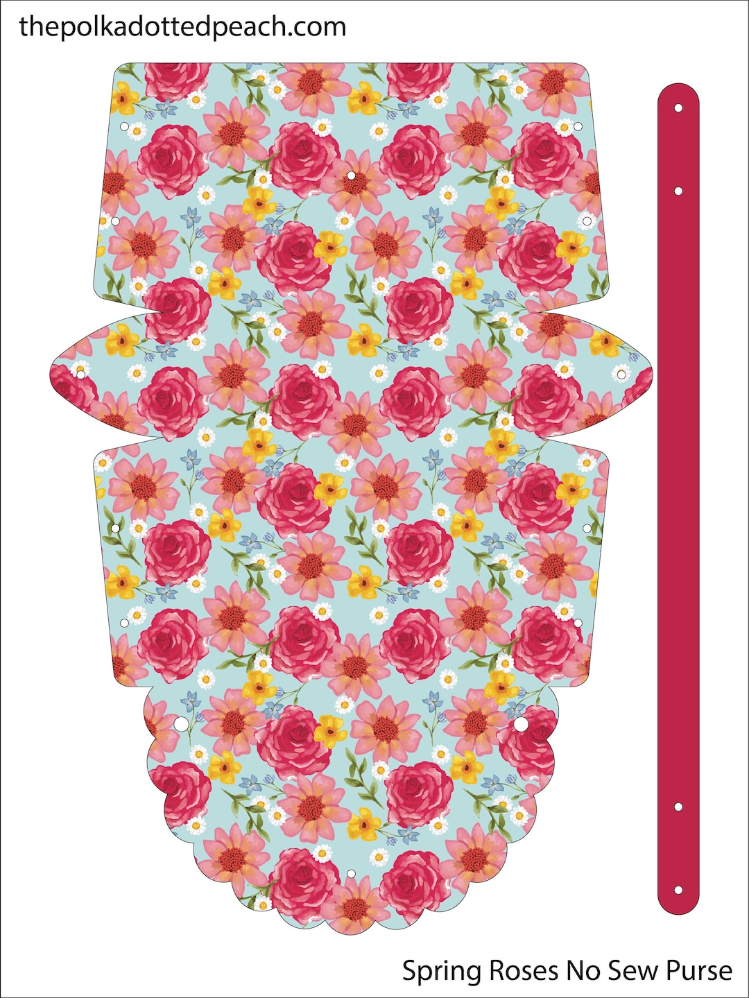 Spring Roses No Sew Purse- Hand Cut Custom Faux Leather - Etsy