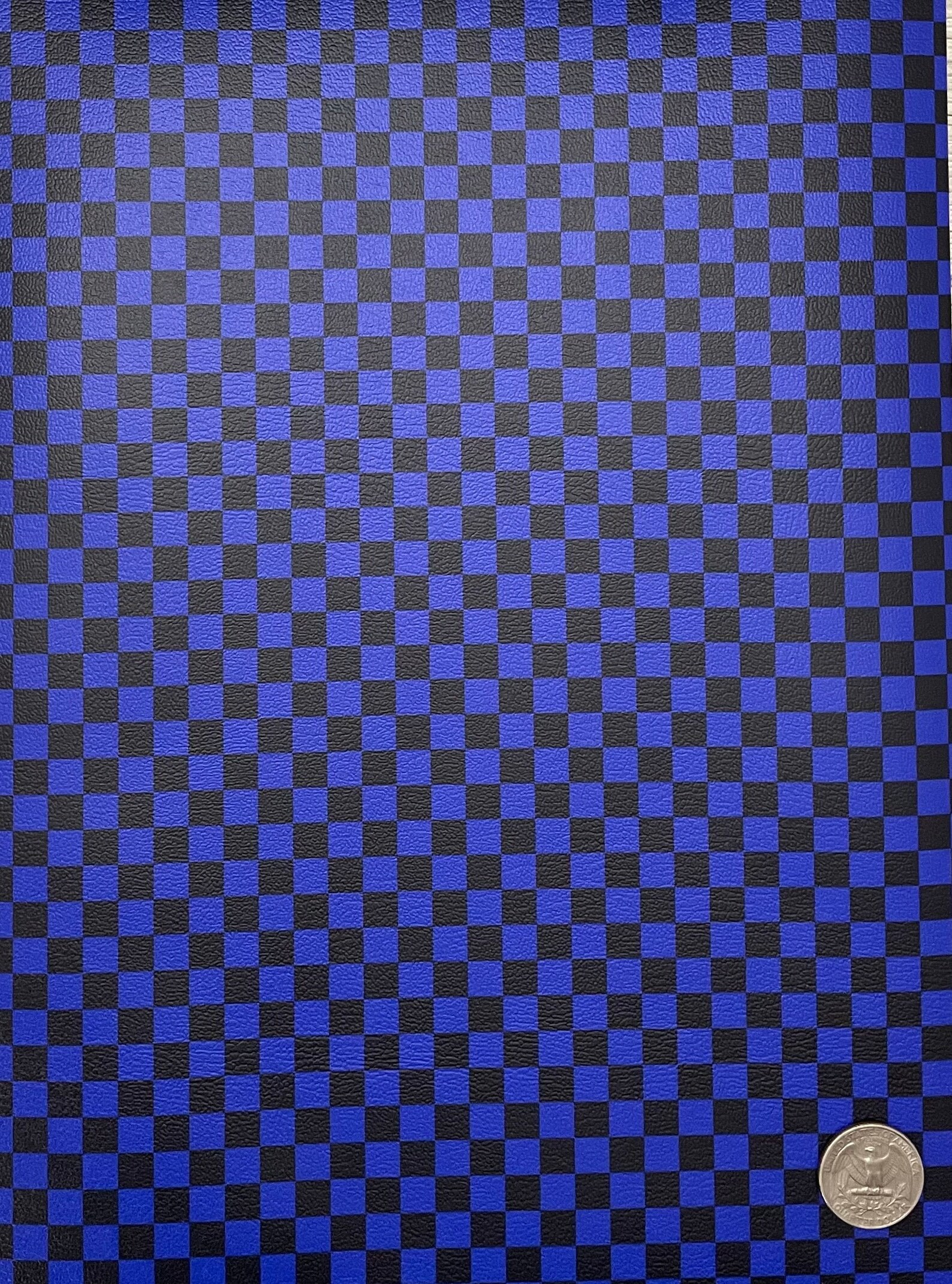 Blue & Black Checkers Custom Faux Leather - Etsy
