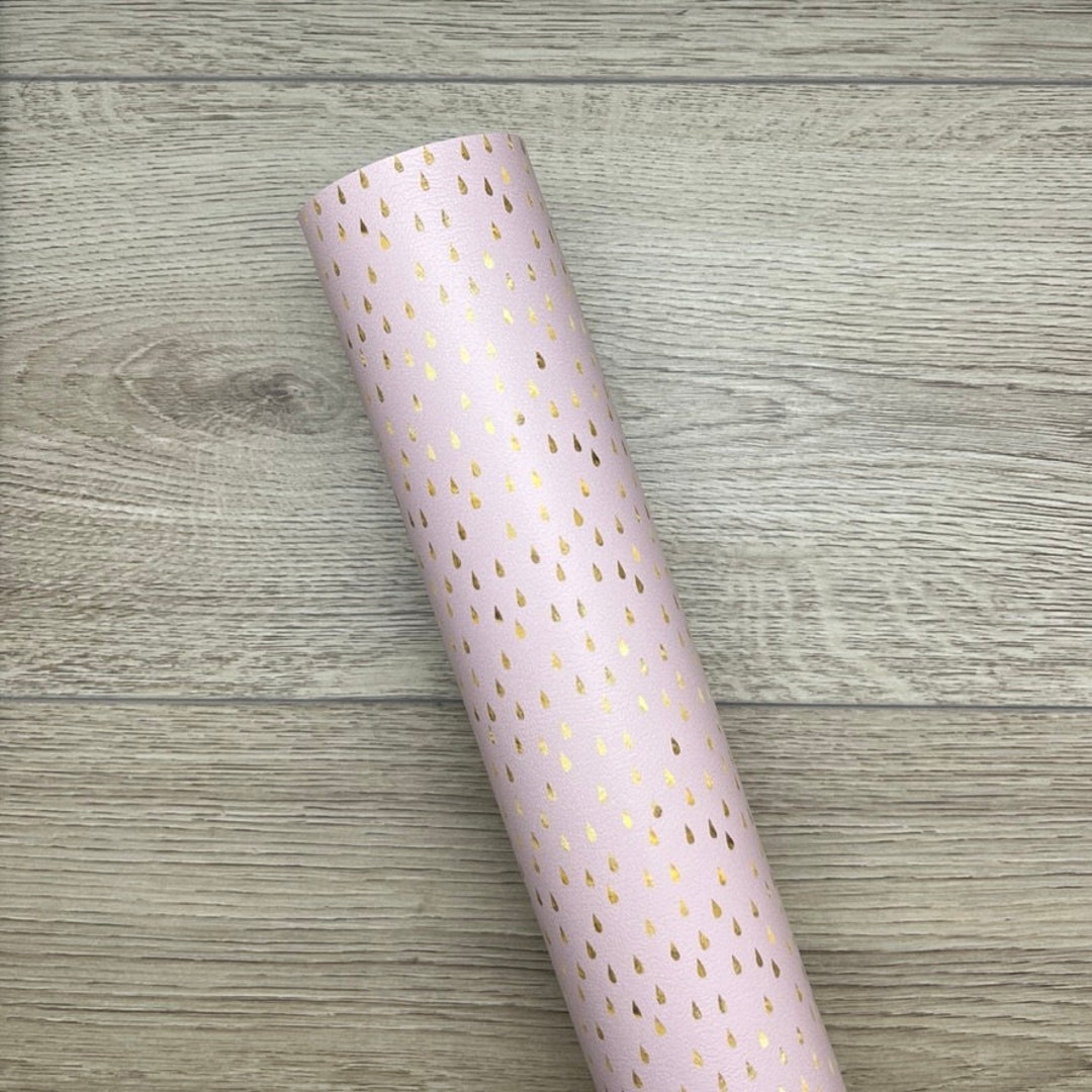 Pink Gold Raindrops Custom Faux Leather - Etsy