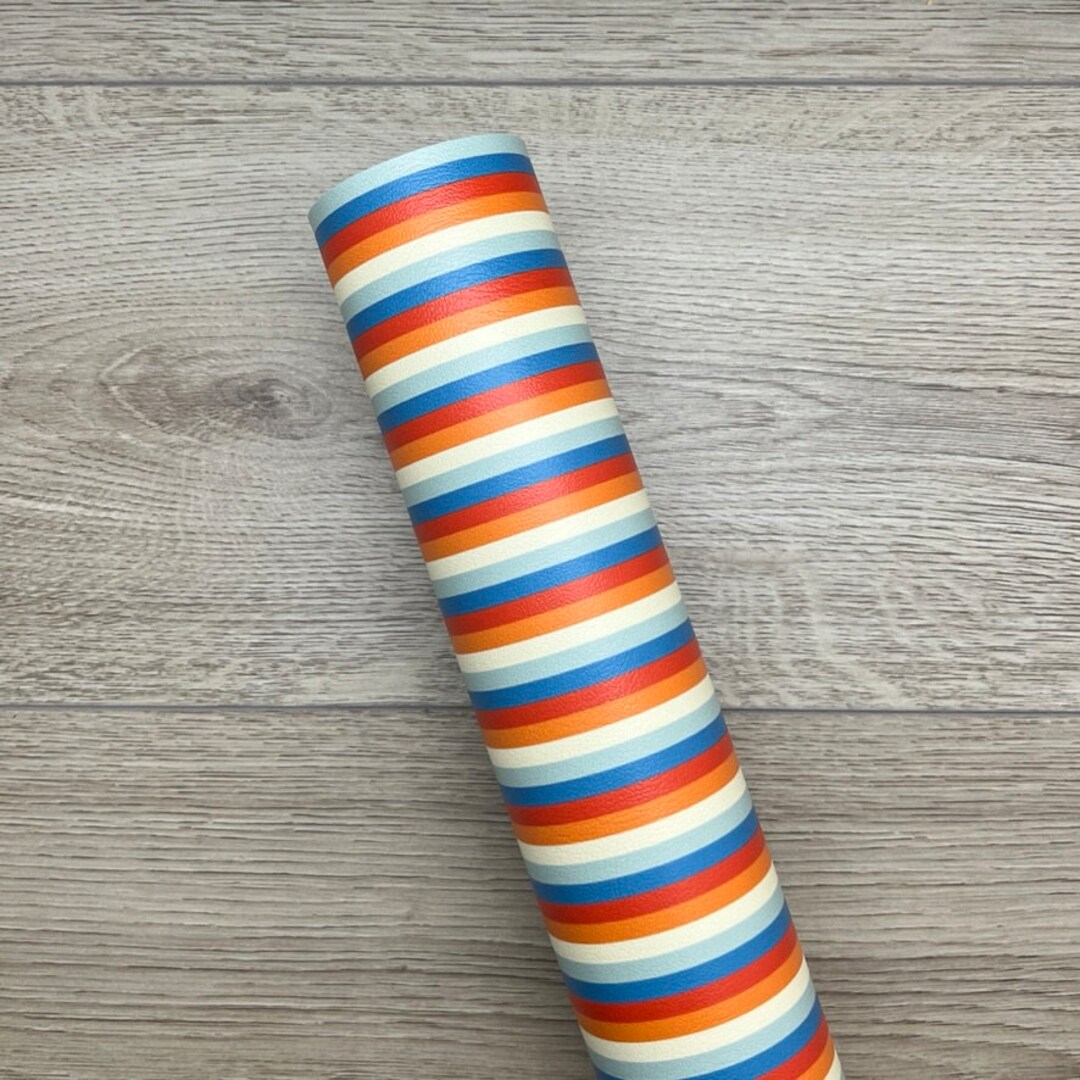 Retro Layered Rainbow Stripes Custom Faux Leather - Etsy