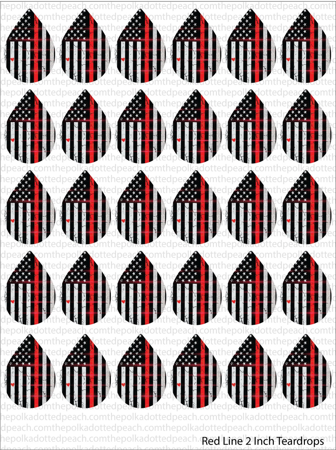 Red Line Teardrops Handcut Sheet Custom Faux Leather - Etsy