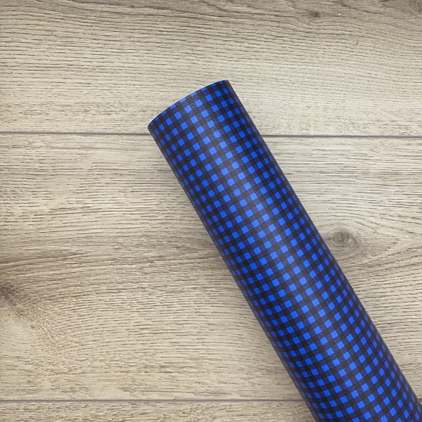 Blue Buffalo Plaid Fabric - Etsy