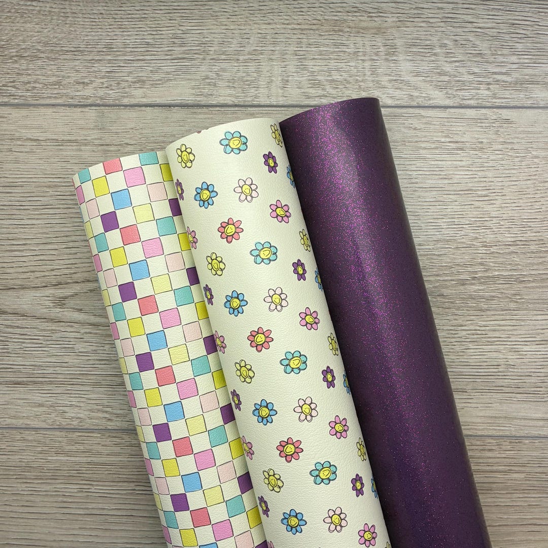 Smiley Daisies Set Custom Faux Leather - Etsy
