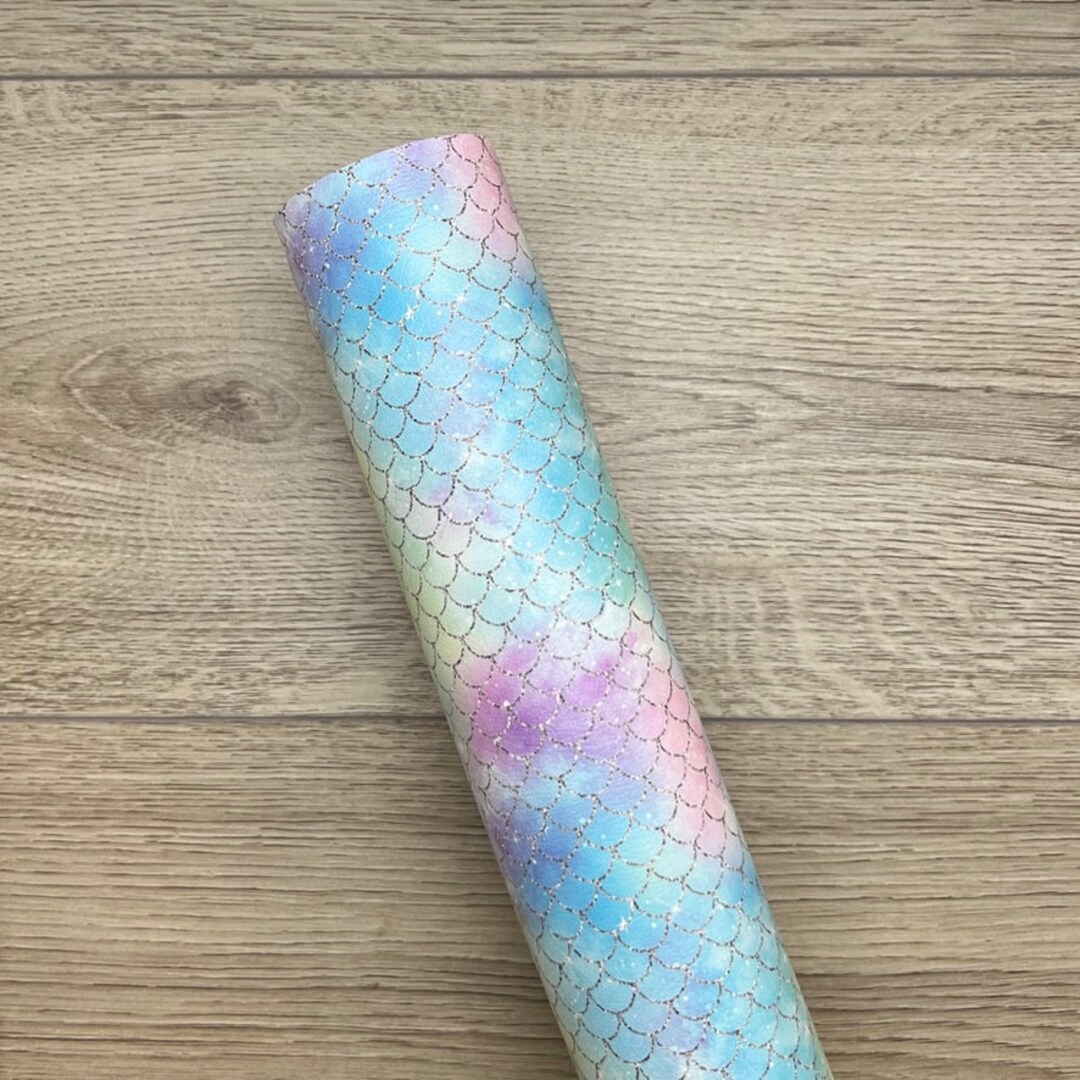 Pastel Sparkle Mermaid Scales Custom Faux Leather - Etsy