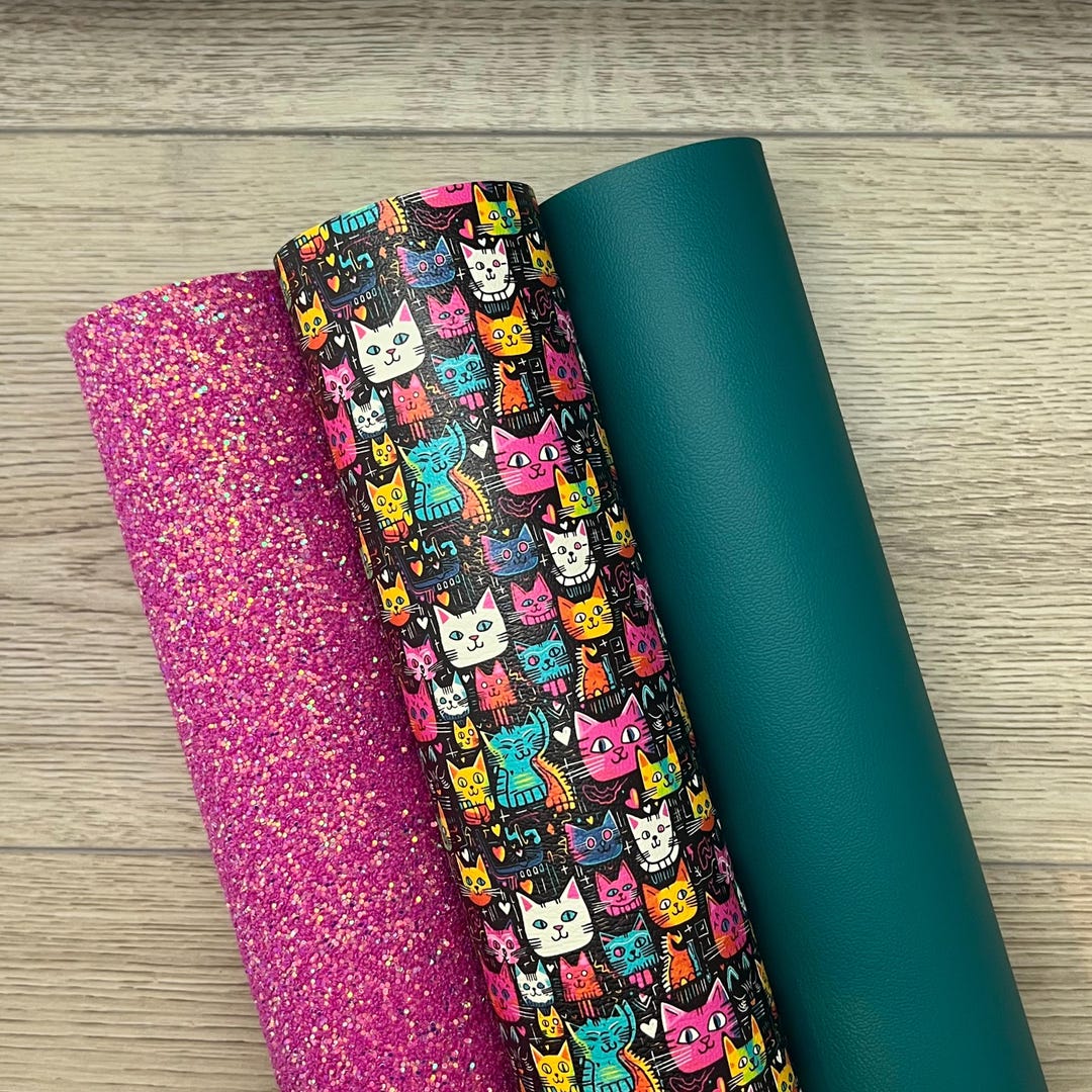 Graffiti Cats Set Custom Faux Leather - Etsy